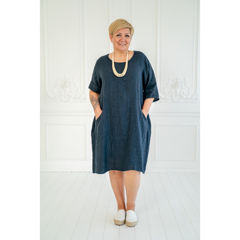 LINANE KLEIT/TUUNIKA ROSANNA, navy blue @ LINASED KLEIDID I LINANE ...